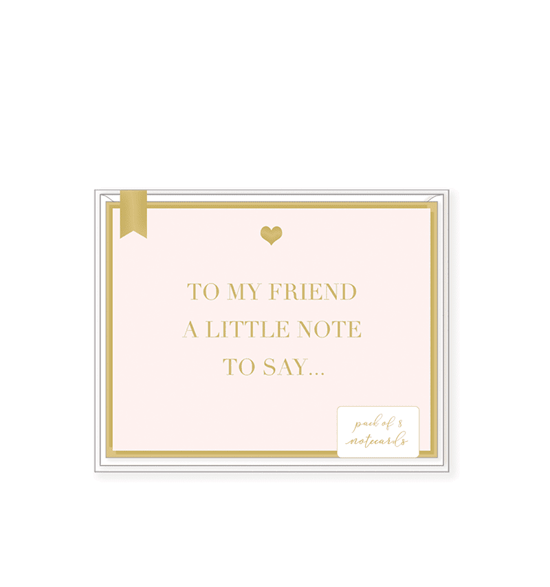 To my friend, a little note to say, 8 Notecard Box Set - Hearts Designs ...