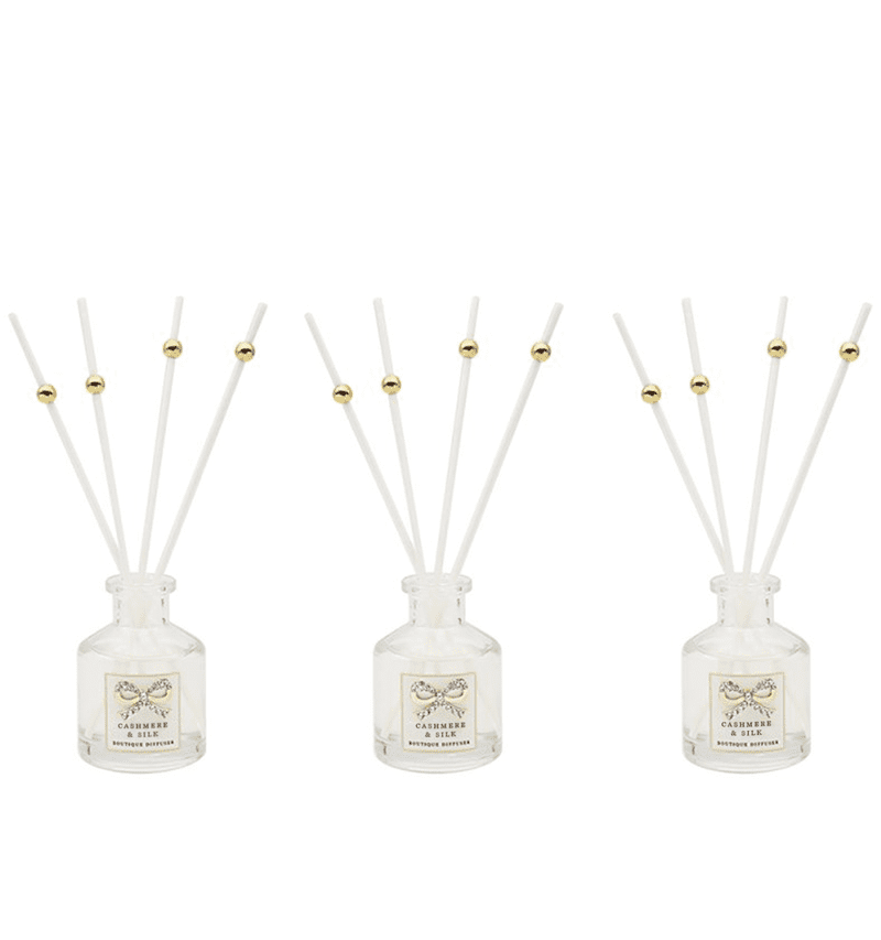 Cashmere & Silk, Set of 3 Mini Diffusers - Hearts Designs with Love