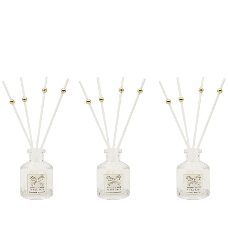 Wood Sage & Sea Salt, Set of 3 Mini Diffusers - Hearts Designs with Love